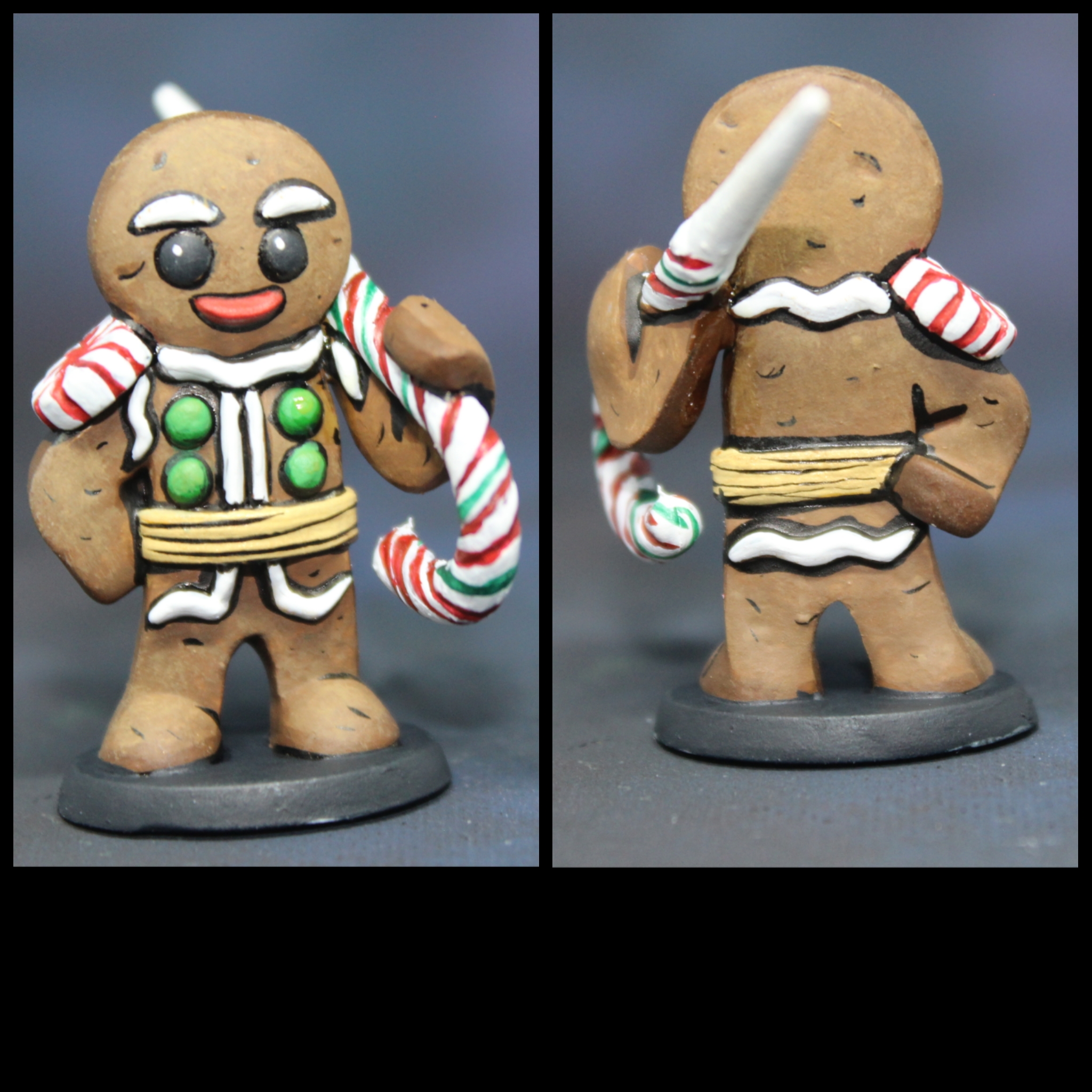 Christmas gingerbread Knight – Pewter, Resin, and Magic